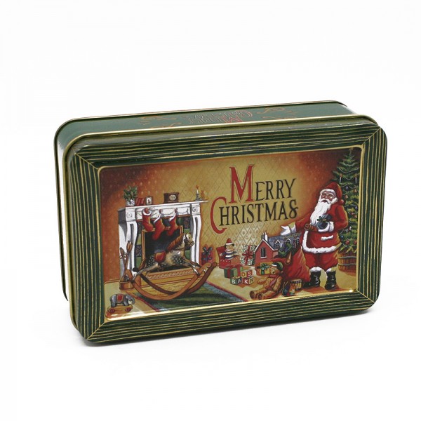 Nostalgische kleine Blechdose Merry Christmas / Weihnachtszimmer