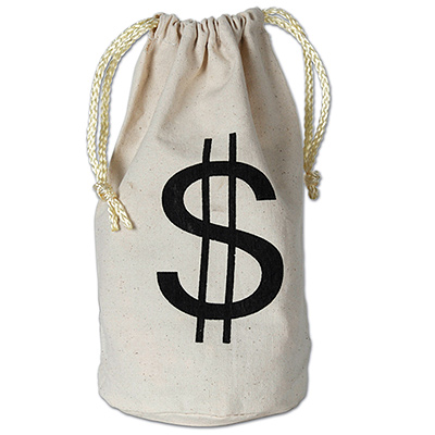 Großer Deko-Dollarsack / Geldsack aus Stoff | Party-Hop.de