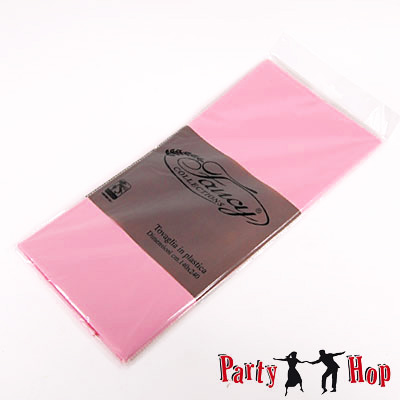 Rosa Plastik-Tischdecke für Partys & Feste - 140x240cm | Party-Hop