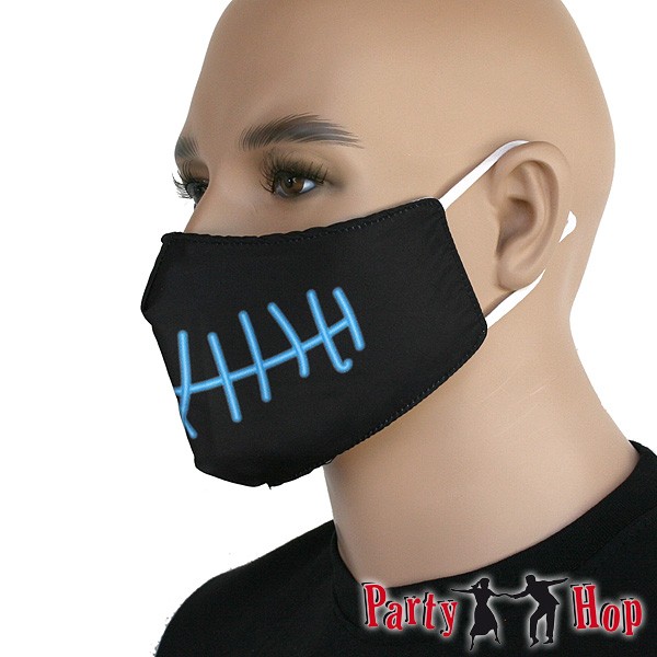 Gesichtsmaske / Mund-Nasen-Maske Motiv zugenähter Mund | Party-Hop.de